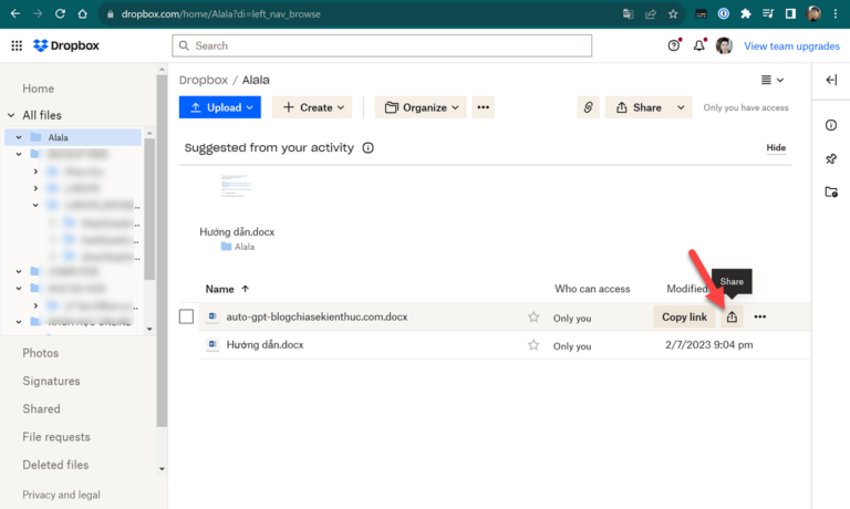 Cách lấy link download trực tiếp trên Dropbox, OneDrive, G.Drive