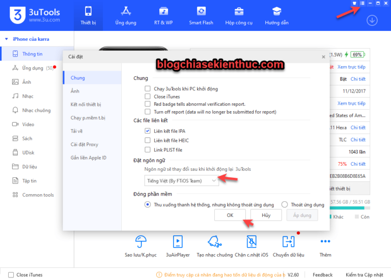 Cách sử dụng 3uTools để quản lý iPhone chuyên nghiệp
