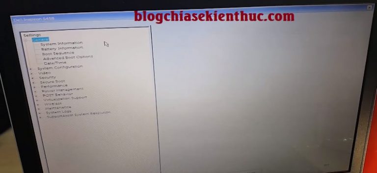 Cách thiết lập BIOS laptop Dell Inspiron chuẩn UEFI/LEGACY