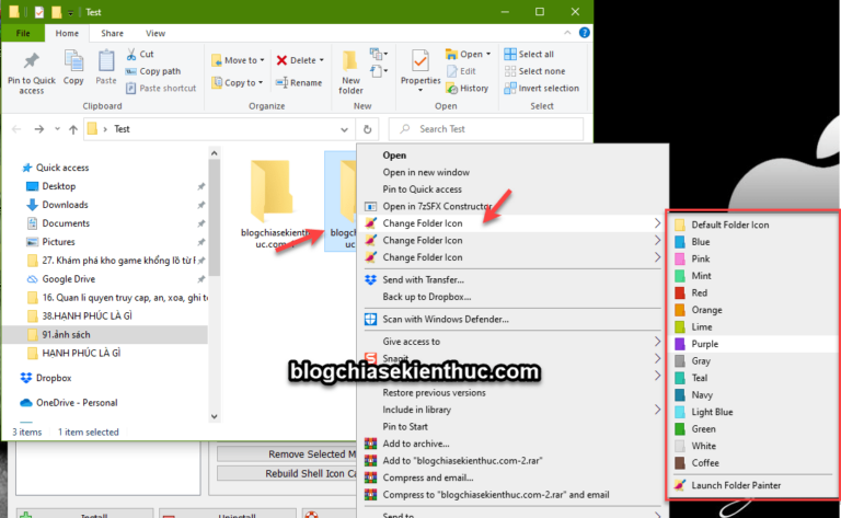 Làm thế nào để thay đổi màu thư mục (Folder) trên Windows?