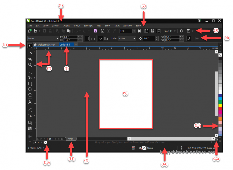 Tìm hiểu tổng quan về chương trình CorelDRAW X8