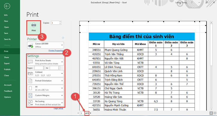 How To Print Multiple Sheets Or Print All Sheets In Excel Nguyen Diep