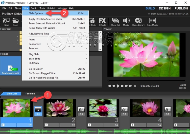 Hướng dẫn tùy chỉnh Style trong Proshow Producer 9