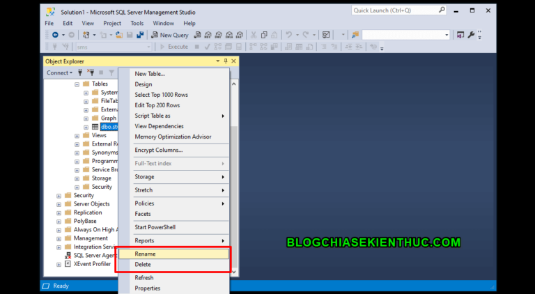 Hướng dẫn tạo Database trong SQL và các thao tác cơ bản khác