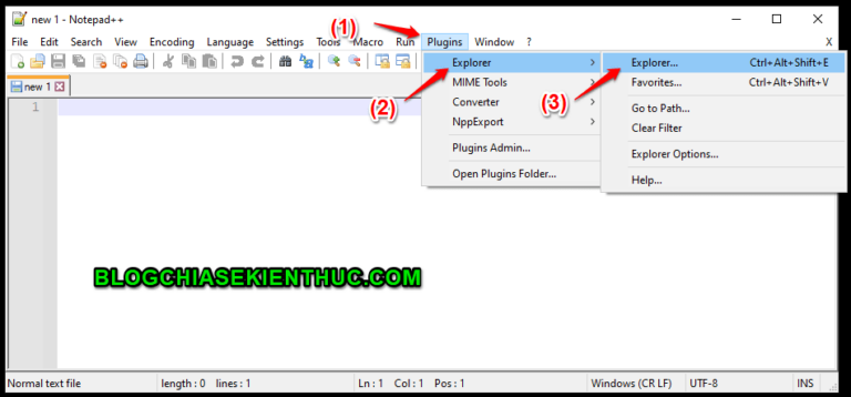 Plugin Explorer sẽ giúp Notepad++ như hổ mọc thêm cánh :)