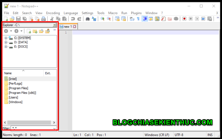 Plugin Explorer sẽ giúp Notepad++ như hổ mọc thêm cánh :)