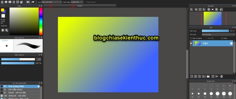 Cách sử dụng các công cụ trên Medibang Paint cho Newbie