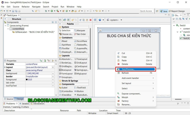 Cài đặt plugin WindowBuilder để lập trình Java Swing trên Eclipse