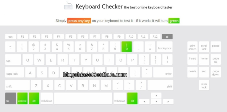 Keyboard Checker: Công cụ kiểm tra bàn phím online, Free 100%