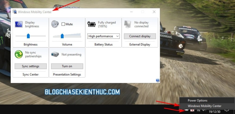Cách kích hoạt Windows Mobility Center trên máy tính PC
