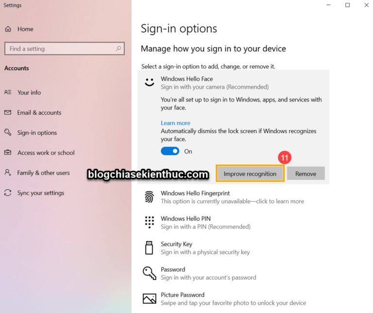 Cách thiết lập Windows Hello để mở khóa bằng khuôn mặt