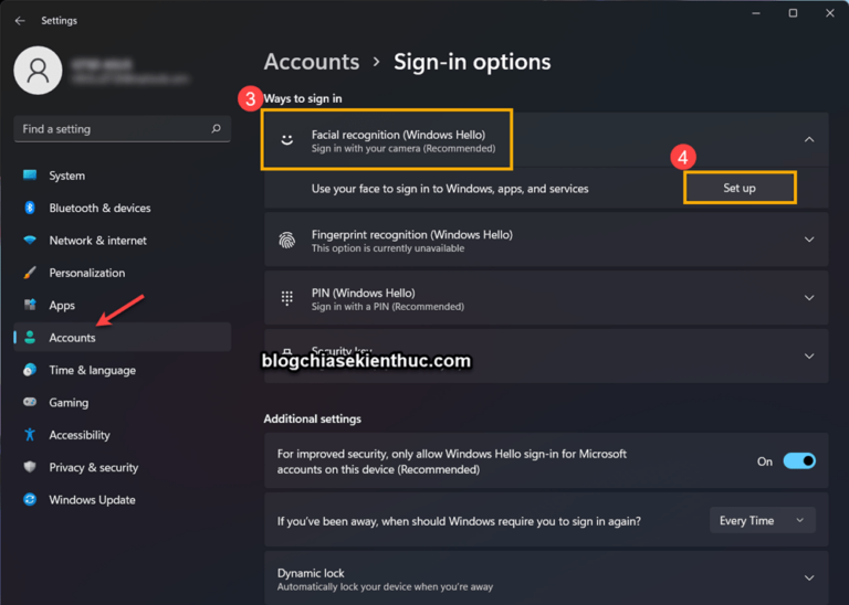 Cách thiết lập Windows Hello để mở khóa bằng khuôn mặt