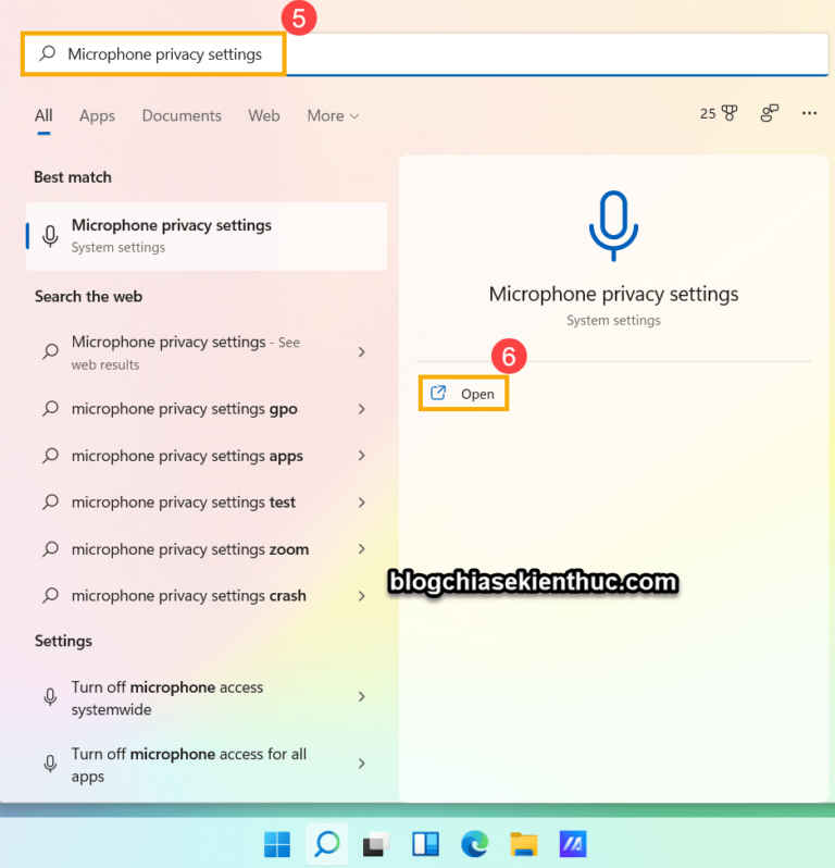 Cấp quyền sử dụng Camera & Micro trên Windows 10/11