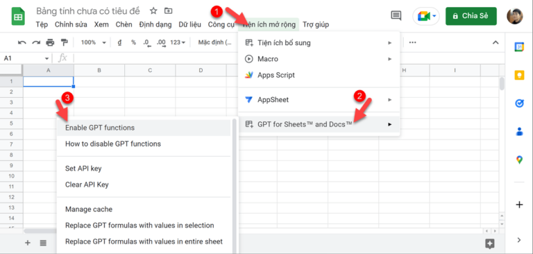 Cách tích hợp ChatGPT vào Google Docs, Google Sheets