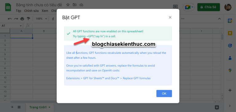 Cách tích hợp ChatGPT vào Google Docs, Google Sheets