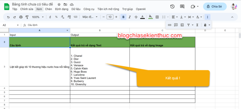 Cách tích hợp ChatGPT vào Google Docs, Google Sheets