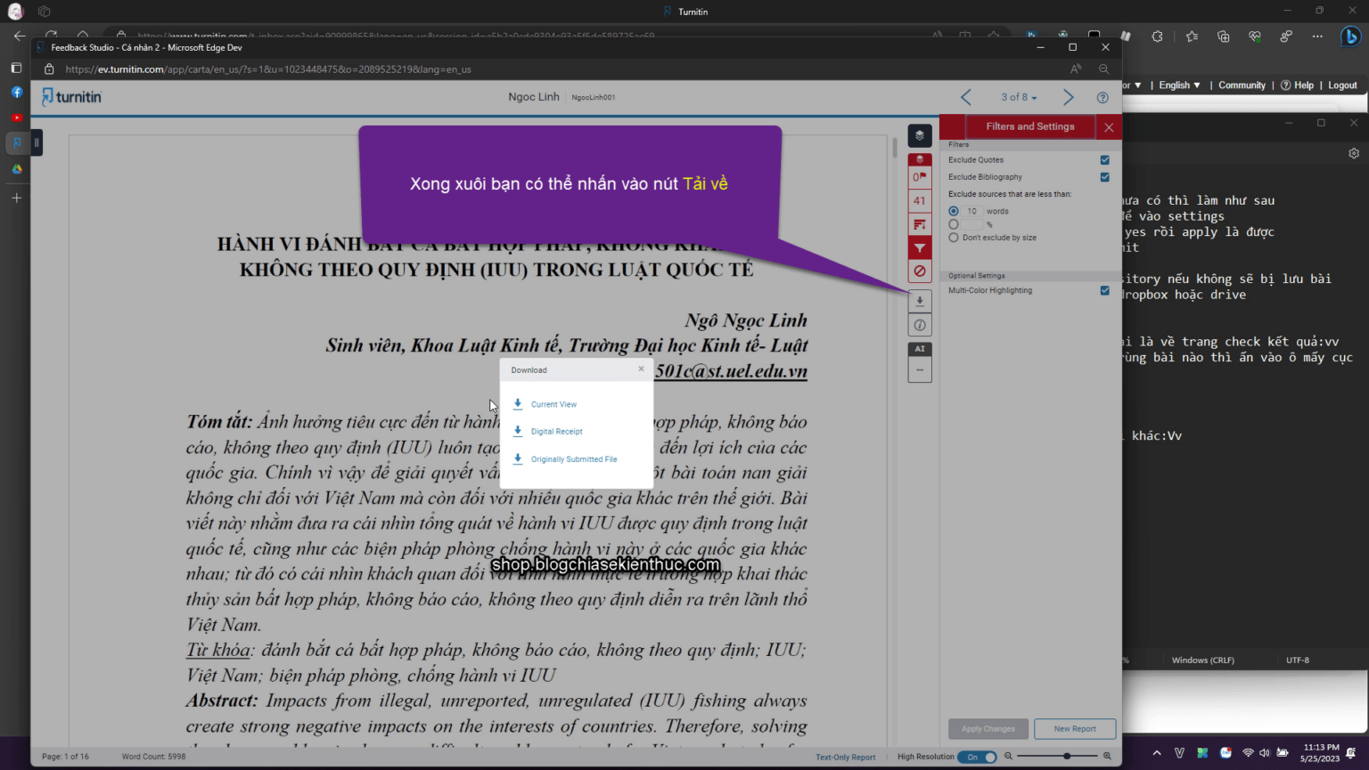 Cách check content AI bằng Turnitin Instructor chi tiết nhất