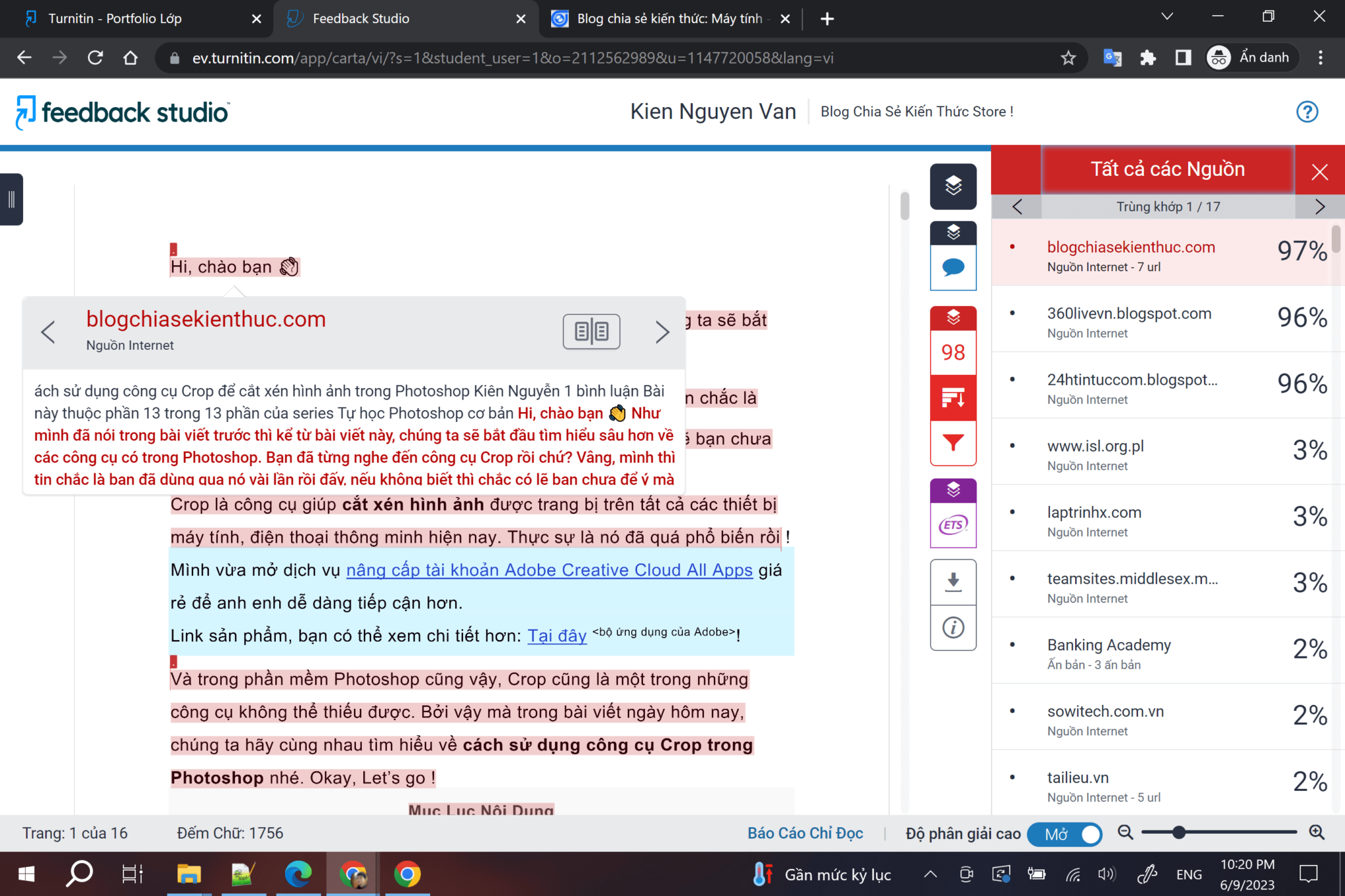 Cách check đạo văn bằng Turnitin hiệu quả nhất 2025