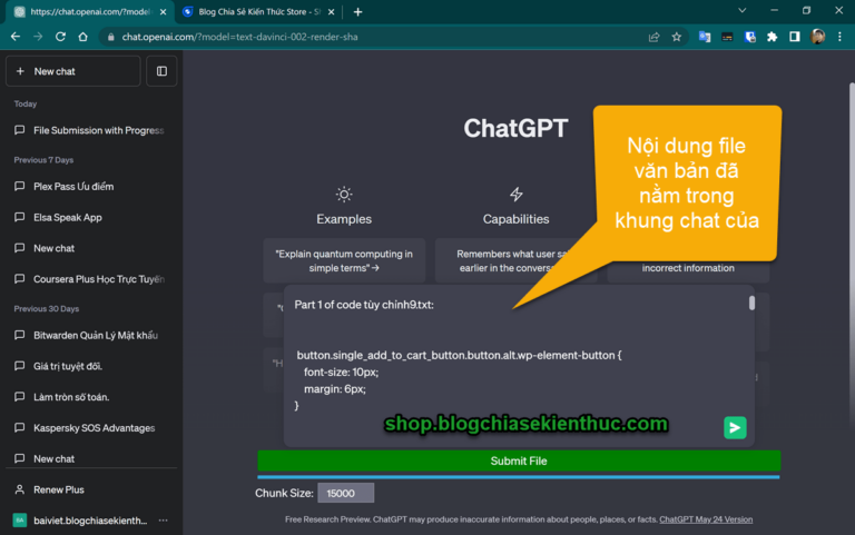 Cách upload file lên ChatGPT để training AI, tạo nội dung tốt hơn