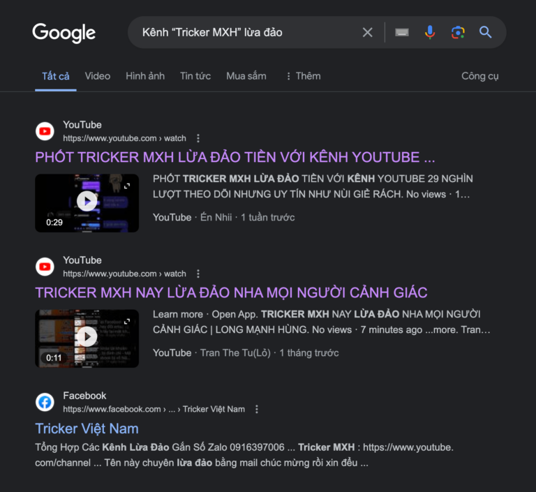Cảnh báo: Kênh "Tricker MXH" lừa đảo, lươn lẹo, làm tiền khách hàng